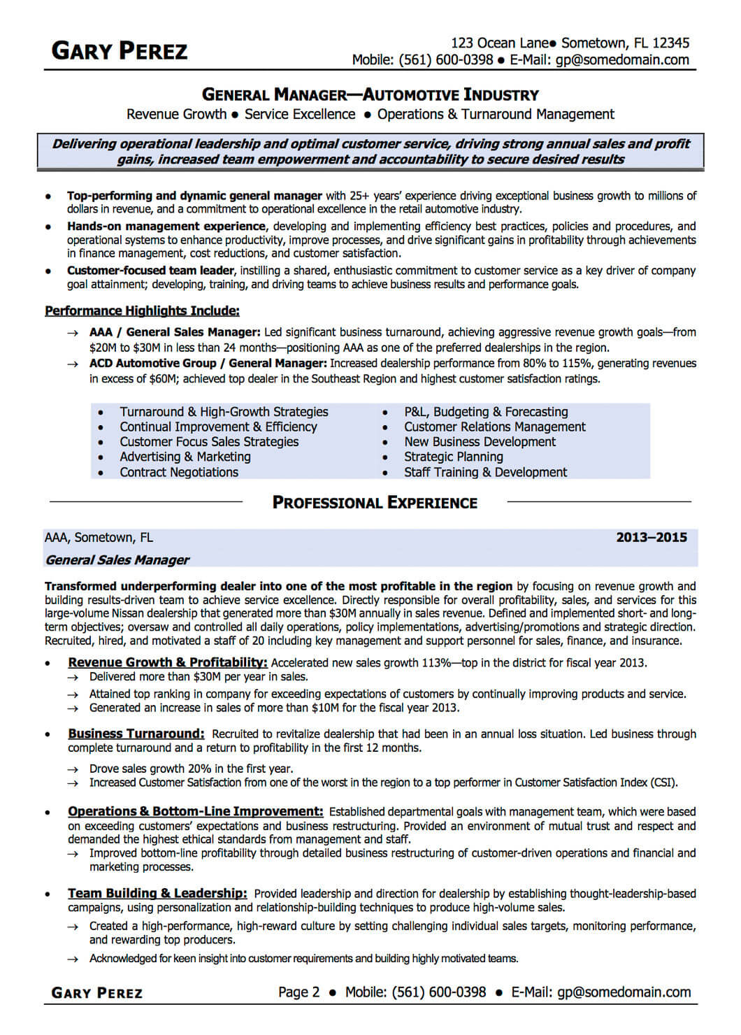 Resume Examples | CV Sample | Resume Templates | CXO Resumes